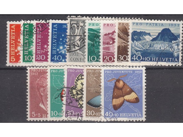 Švajcarska 1952 kompletna godina
