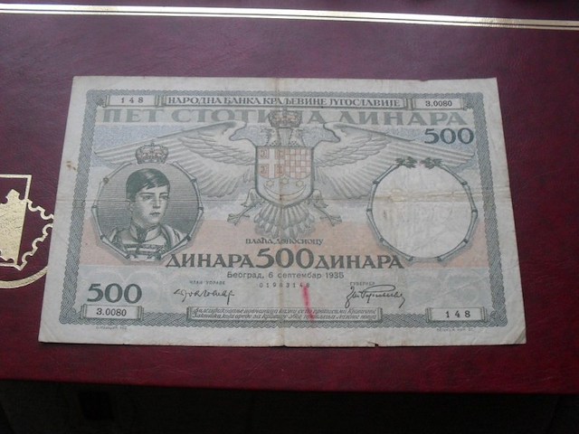 500 DINARA 1935.