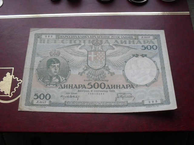 500 DINARA 1935.