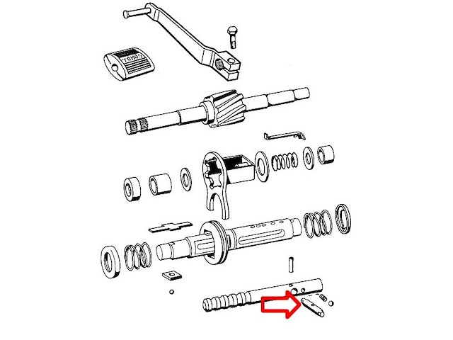 Birač brzina Tomos APN u menjaču 7x34 mm, Original