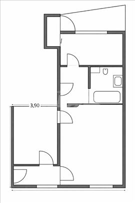 Izuzetan dvosoban stan 60 m/2 u Karadjordjevoj ul