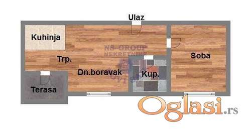 Dvosoban, 40m2 Telep