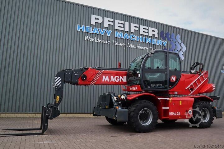 Telehandleri
Magni RTH 6.25 Valid inspection, 6t Cap. 25m Boom, Forks