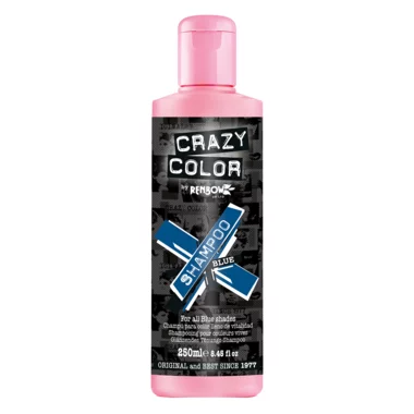 CRAZY COLOR Šampon za farbanu kosu bez sulfata - plavi 250 ml