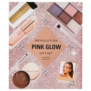 MAKEUP REVOLUTION Set za šminkanje - Pink Glow Get The Look