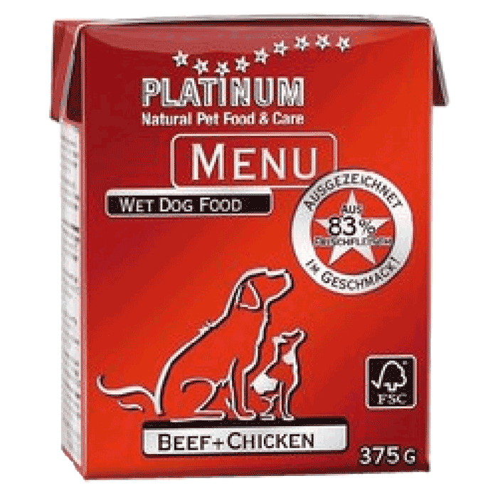 Platinum konzerva za pse Dog Menu Govedina i Piletina