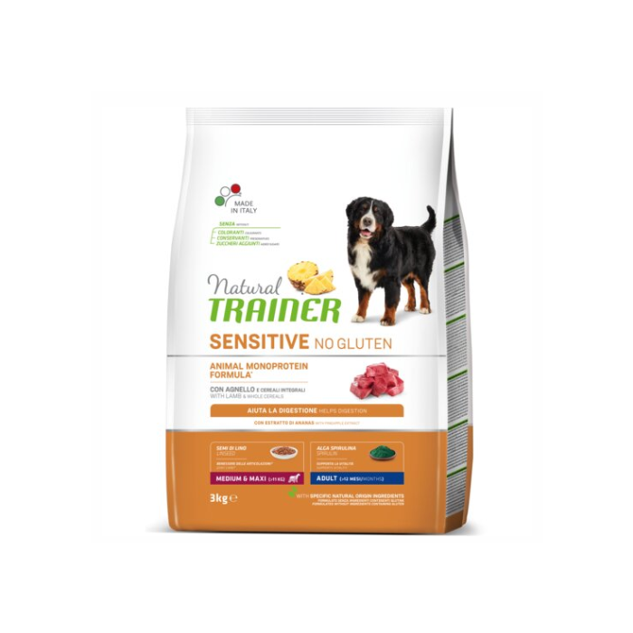 Trainer Natural: Hrana za odrasle pse Sensitive Medium/Maxi Adult, Jagnjetina