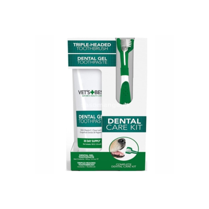 Vet's Best: Četkica i pasta za zube za odrasle pse Dental Care Kit