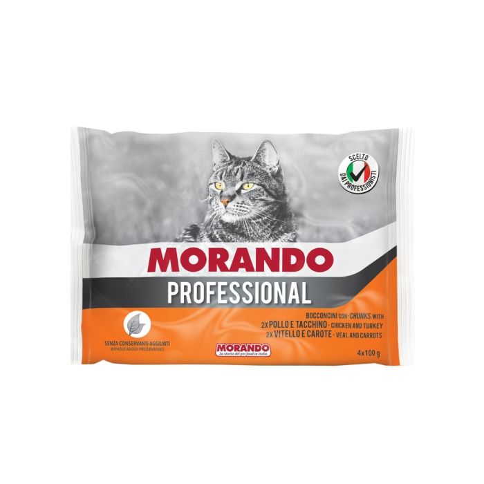 Morando: Vlažna hrana za mačke Adult Multi Pack Professional, 4x100 gr