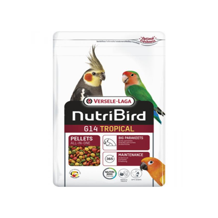 Nutri Bird: Peletirana hrana za srednje papagaje G14 Tropical
