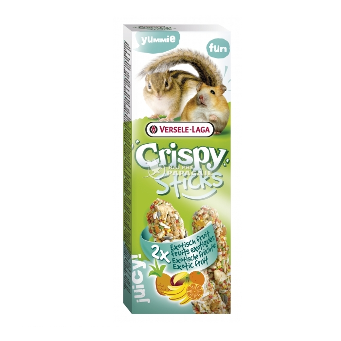 Crispy: Poslastica za veverice i hrčkove Exotic Fruit Sticks, 110 gr