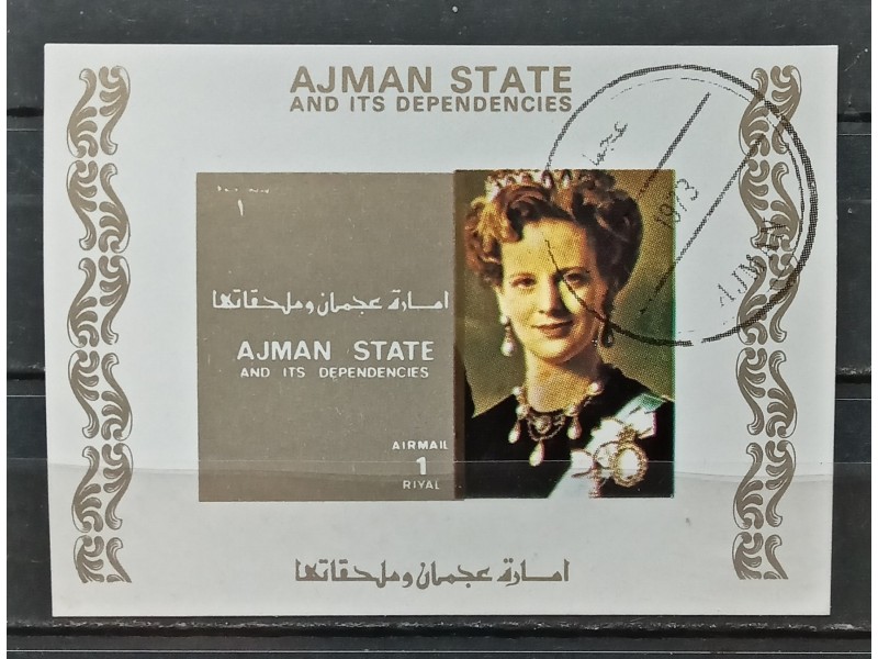AJMAN 1973 - KRALJICA DANSKE MARGARET II