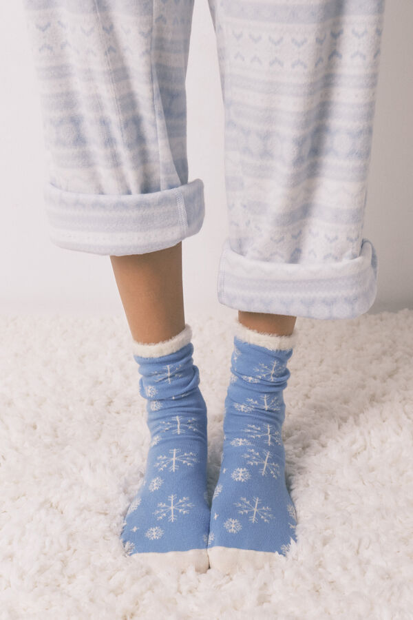 Lange Socken mit Socken -Print
