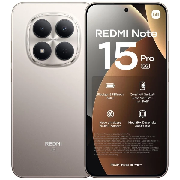 Xiaomi Redmi Note 15 Pro 8GB 256GB siva (MZB0MGWEU)