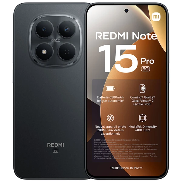 Xiaomi Redmi Note 15 Pro 5G 8GB 256GB crna (MZB0M27EU)