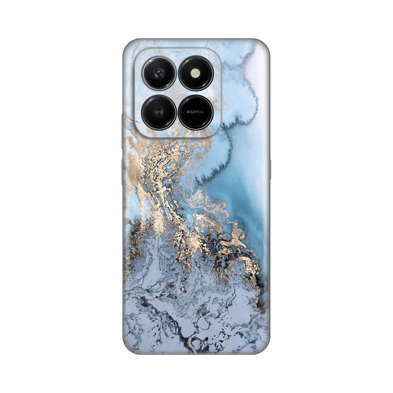 Zastitna silikonska maska (futrola) PRINT - Honor X7d 4G/400 Smart 5G Blue Gold Marble