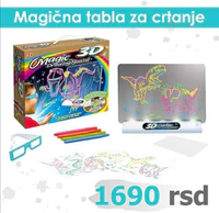 3D magična tabla za crtanje Magic drawing board 3D