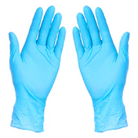 NITRILE GLOVES, nitrilne jednokratne rukavice, svetlo plave