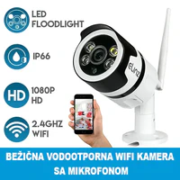 Bežična vodootporna WIFI kamera sa mikrofonom