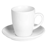 LUNGO, porcelanska šolja i tacna za „cappuccino“ kafu, 150 ml, bela