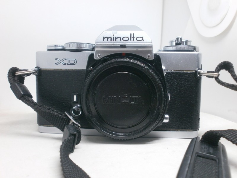 Minolta XD Silver 35mm SLR Film Camera Telo