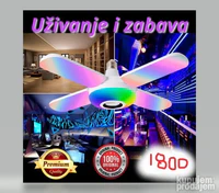 Muzička rasklopiva lampa luster 48w sa blututom