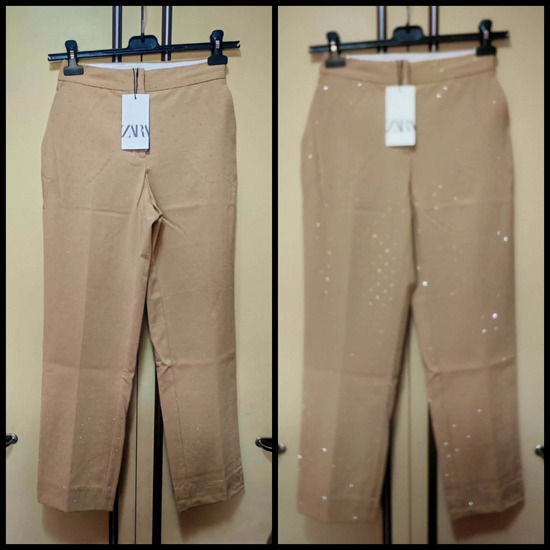 Zara pantalone sa cirkonima s - m