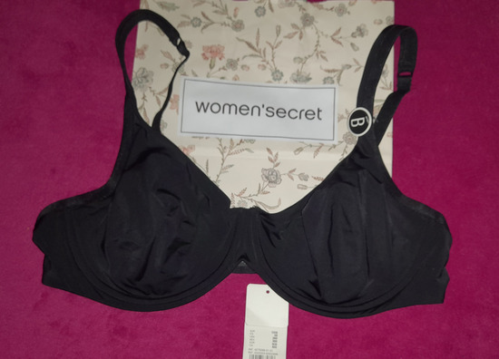 WS crni basic bralette microfiber,žica 85B NOVO!%