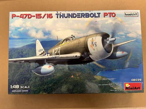 NEW! MiniArt 48039-REKLAMACJA Republic P-47 D-15/16 RA Thunderbolt (Pacific Theater)-Uszkodzony! / Damaged!