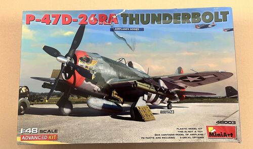 MiniArt 48003-REKLAMACJA Republic P-47 D-26RA Thunderbolt (Advanced Kit)-Uszkodzony! / Damaged!