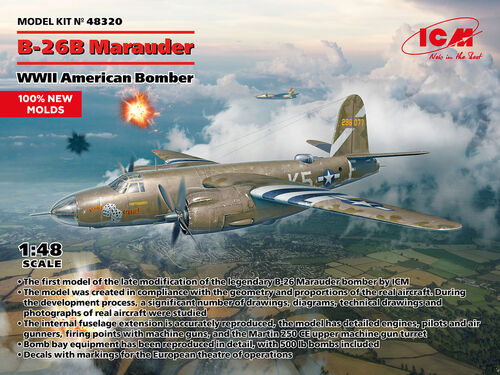 ICM 48320 B-26B Marauder WWII American Bomber