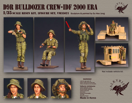 Valkyrie Miniatures 35021 D9R Bulldozer Crew - IDF 2000 Era