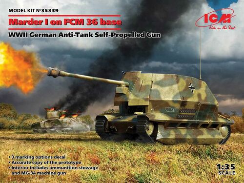 ICM 35339 Marder I on FCM 36 base WWII German Anti-Tank Self-Propelled Gun