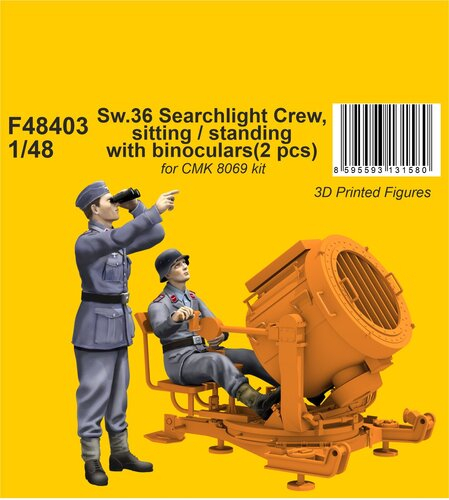 CMK F48403 Sw.36 Searchlight Crew, Sitting/Standing With Binoculars (2pcs) (For CMK 8069 Kit)