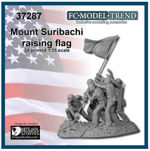 FC ModelTrend 37287 Mount Suribachi Raising Flag - Iwo Jima 1945 (3D-printed)