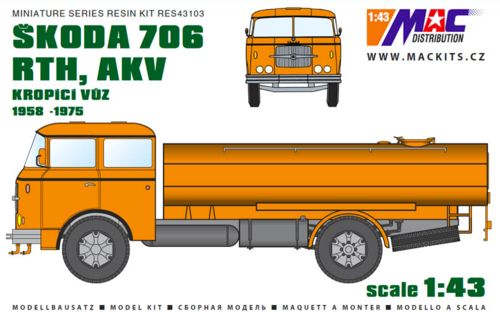 DISCONTINUED MAC RES43103 Škoda 706 RTH, AKV