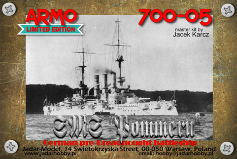 Armo 700-05 SMS "Pommern" German pre-Dreadnought battleship