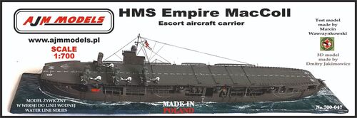 AJM Models 700-047 HMS Empire MacColl - Escort Aircraft Carrier