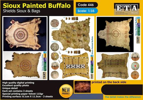 ETA DIORAMA ACCESSORIES 446 Old West - Sioux Painted Buffalo