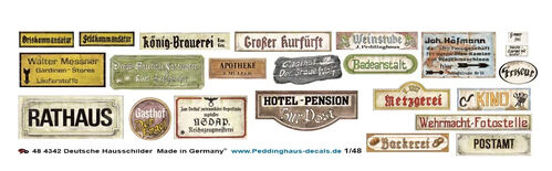 Peddinghaus-Decals 4342 German Commercial Signs For Houses