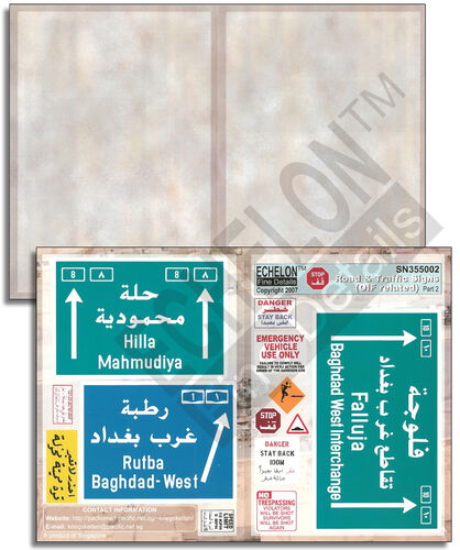Echelon Fine Details SN355602 Road & Traffic Signs (OIF related) Pt 2 (2 sheets of SN355002)