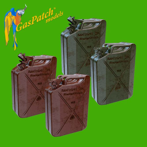 Gaspatch Models 23-35286 German Fuel Jerry Cans 1939 ABP & SCHWELM (12 pcs)