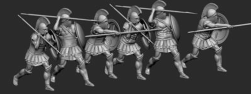 Germania-Figuren 72-AN-2501 Hoplites of the Battle of Marathon first line 3 different movements
