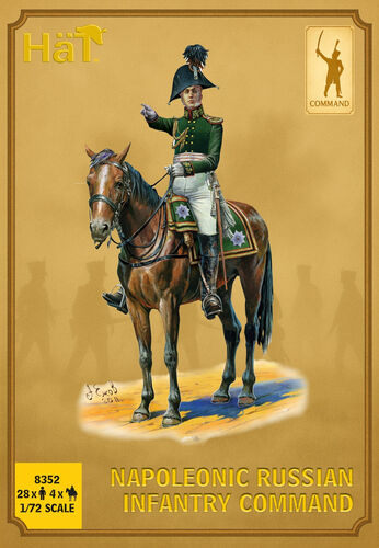 Hat 8352 Napoleonic Russian Infantry - Command (28 Figures)