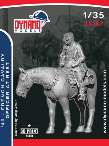 NEW! Dynamo-Models 35157 French 1940 Cavalry at Rest No.2 (3D-Printed)