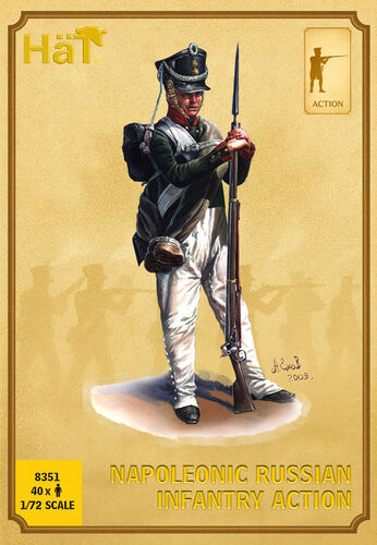 NEW! Hat 8351 Napoleonic Russian Infantry - Action (40 Figures)