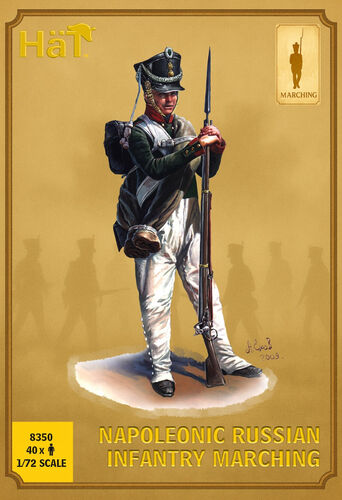 NEW! Hat 8350 Napoleonic Wars Russian Infantry - Marching (40 Figures)
