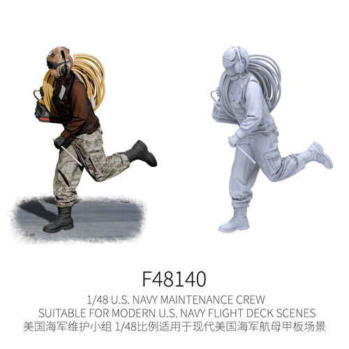 NEW! Galaxy-Model F48140 US Navy Maintenance Crew Suitable for Modern US Navy Flight Deck Scenes
