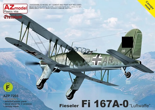 NEW! AZ-Model P7203 Fieseler Fi-167 A-0 - in Luftwaffe Service (Premium Edition)