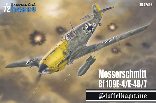 NEW! Special Hobby 72496 Messerschmitt Bf-109 E-4 / E-7 - Staffelkapitane